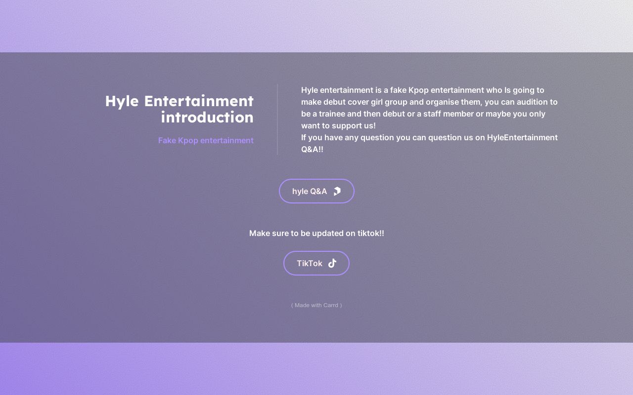 Hyle entertainment introduction